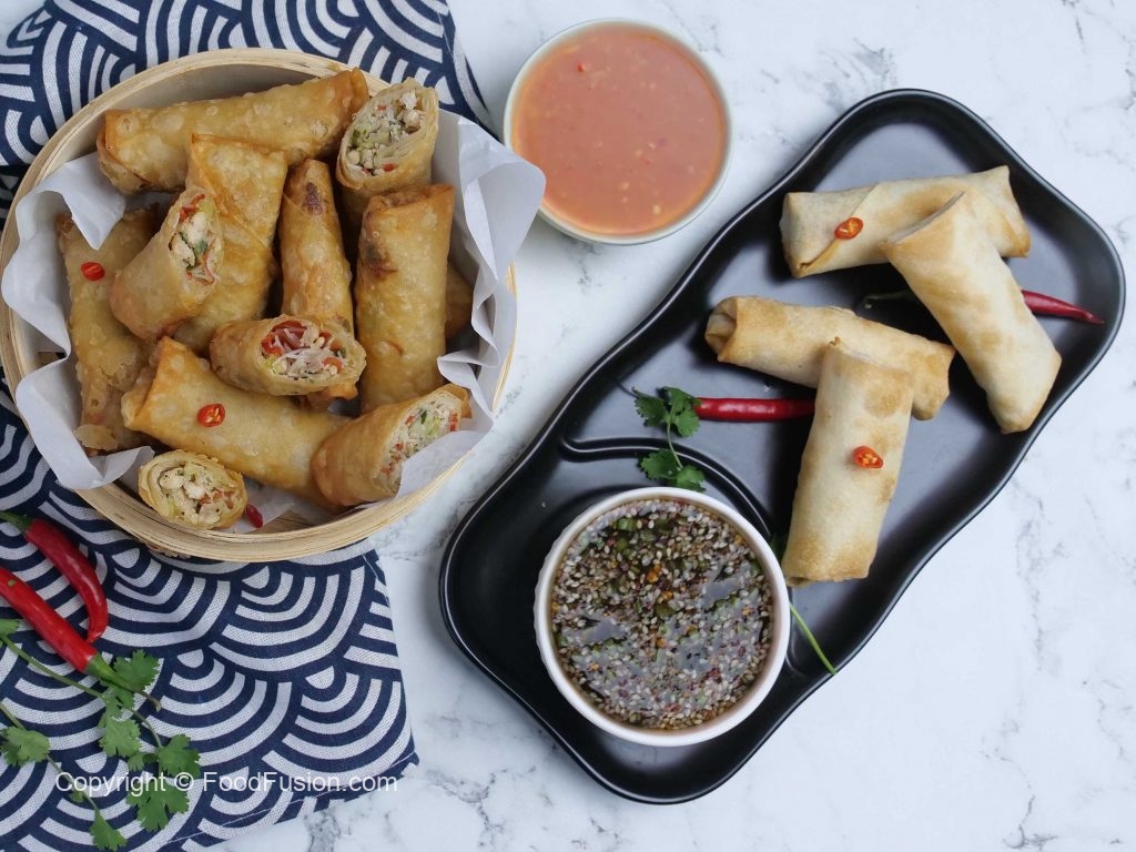 Thai spring rolls with Thai sweet chilli sauce – Food Fusion
